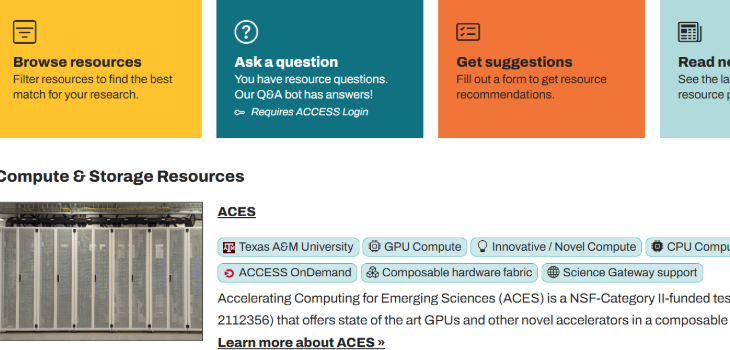 Announcing the Redesigned Resources Page | ACCESS Support